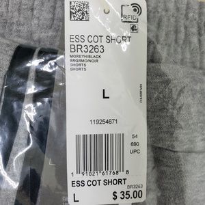 adidas | Shorts | Adidas Essential Fleece Cotton Shorts Greyblack ...